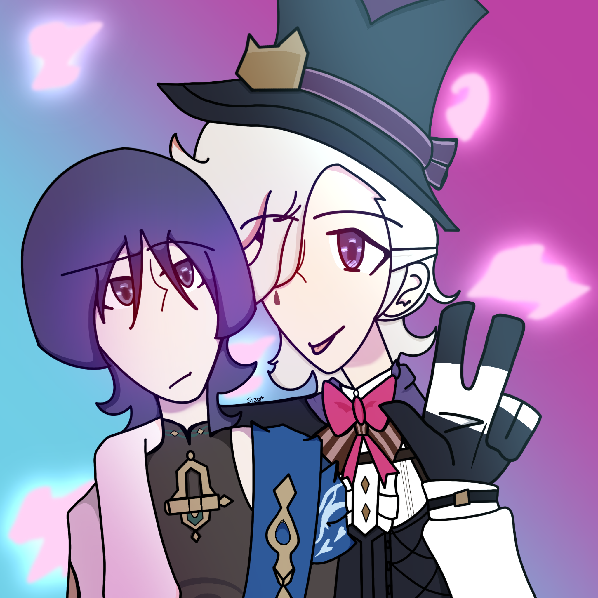 Scara and Lyney!! Genshin Impact | HoYoLAB