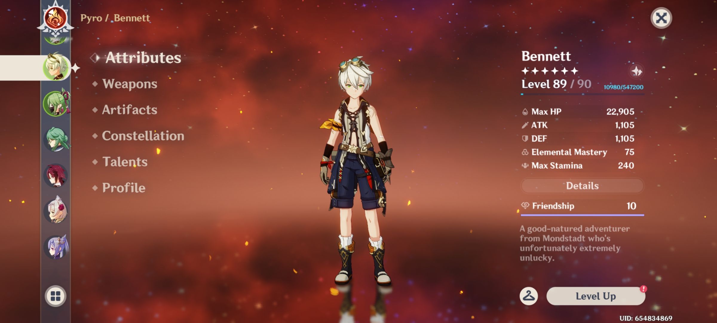 Somehow I got my Bennett to have the same attack and defense Genshin ...