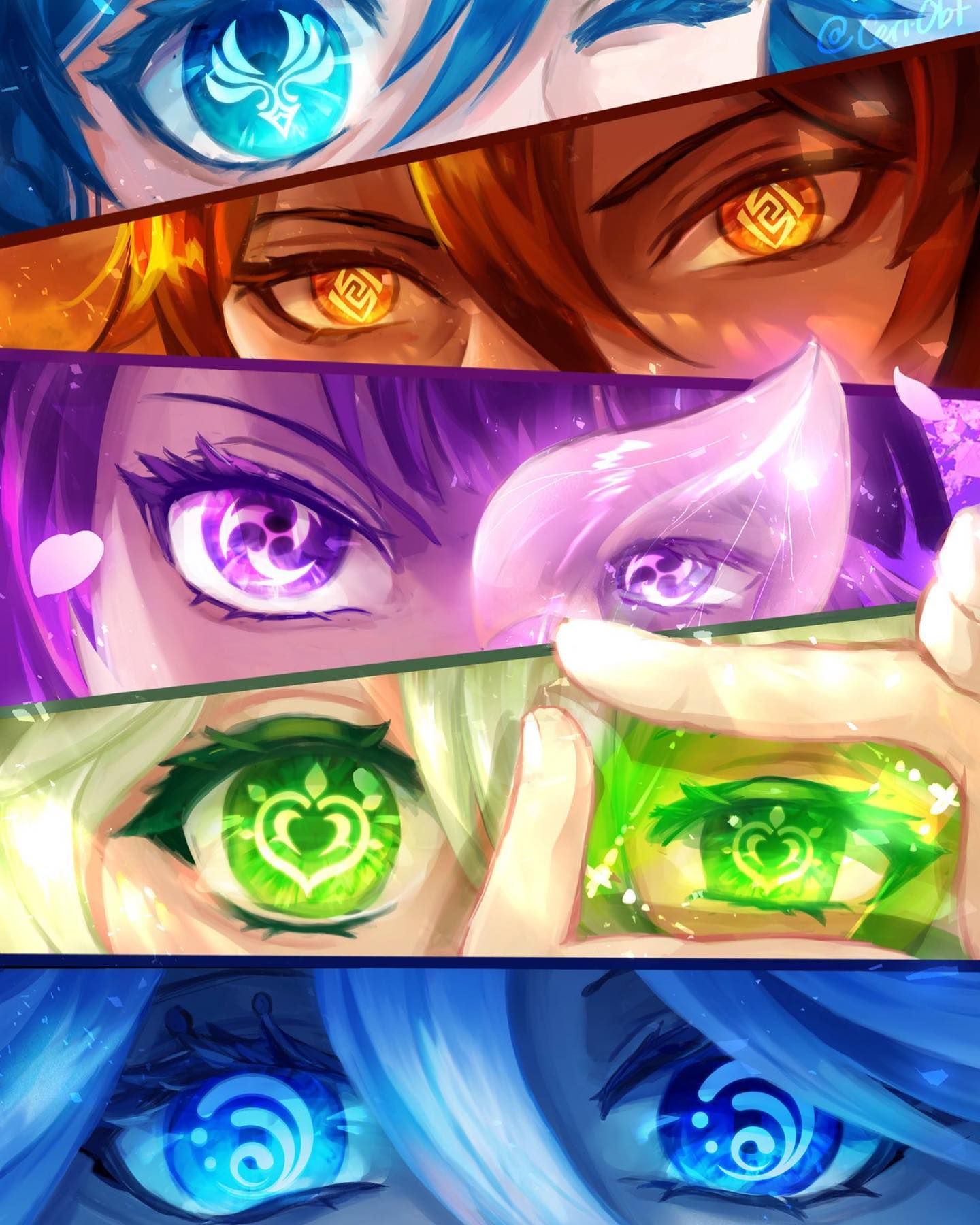 5 Archons With Their Elemental Eyes Genshin Impact | HoYoLAB