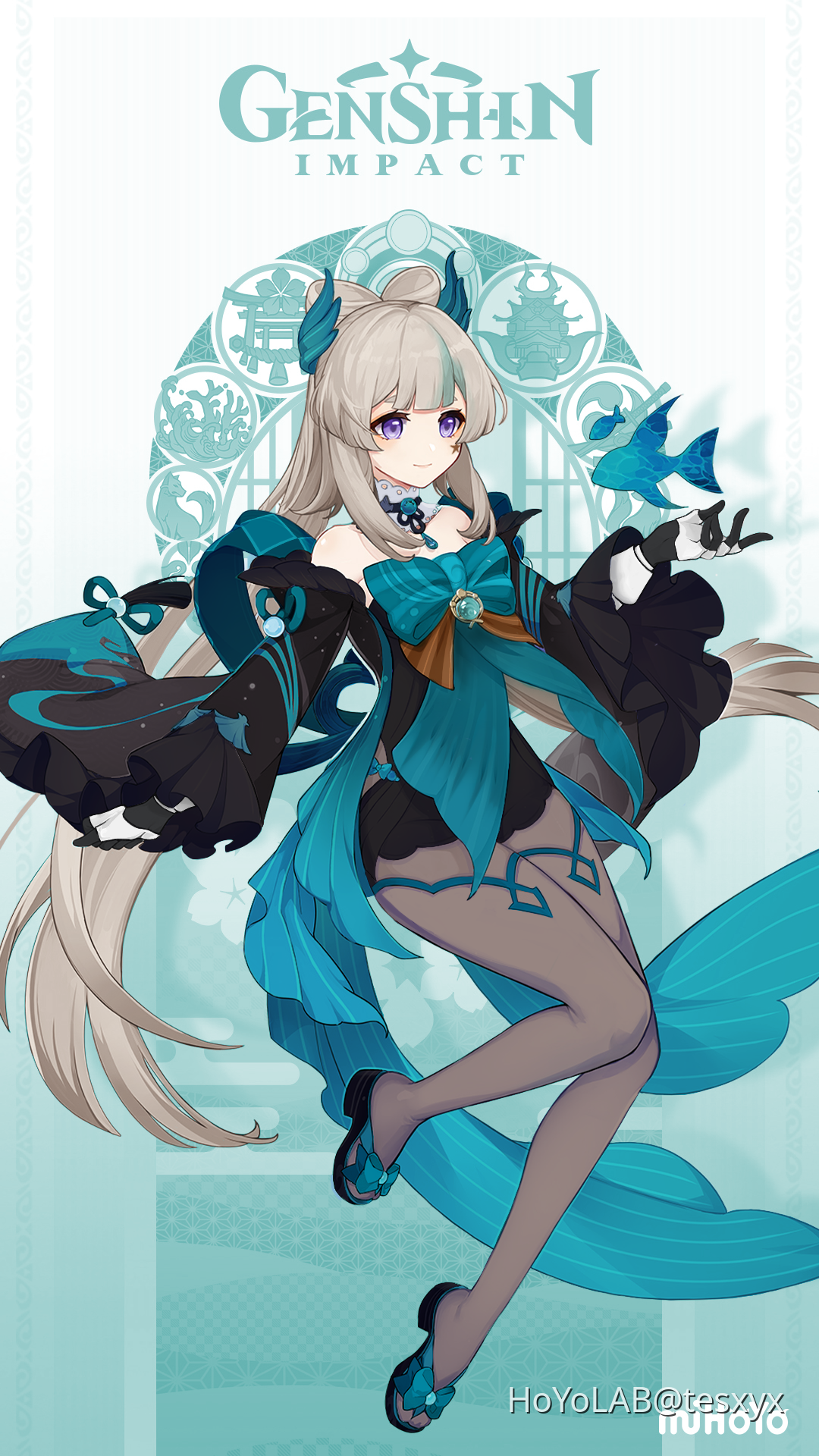 Kokomi with Lynette's colour palette Genshin Impact | HoYoLAB