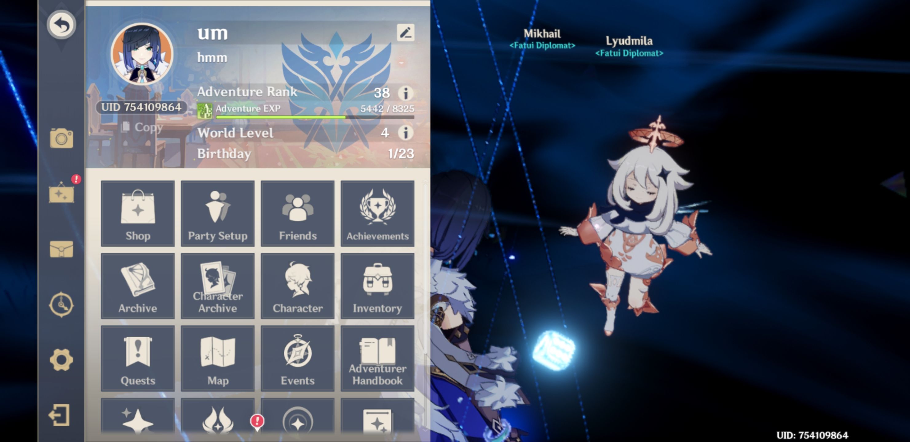 I pressed my burst and paimon menu at the same time... Genshin Impact ...