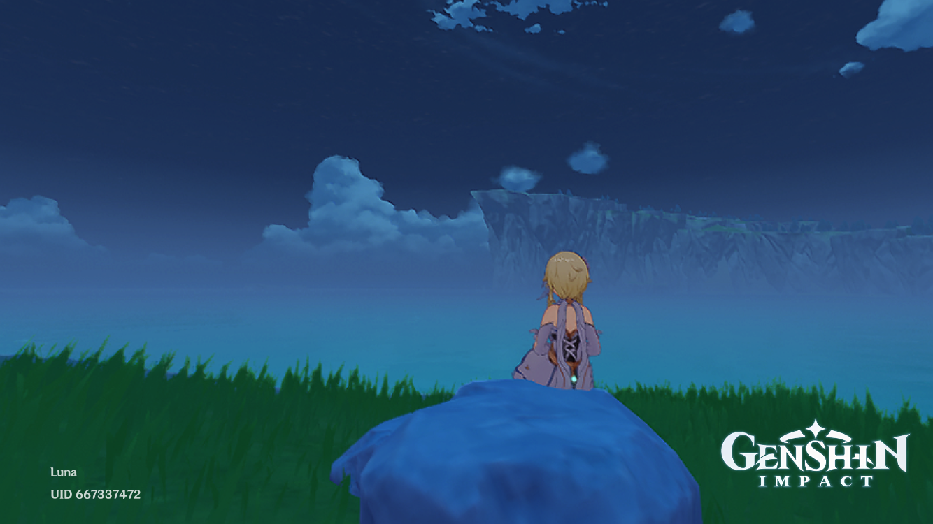 Relaxing by the water with lumine! Genshin Impact | HoYoLAB