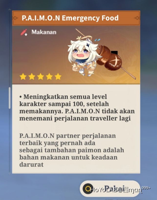 PAIMON Emergency Food Genshin Impact | HoYoLAB