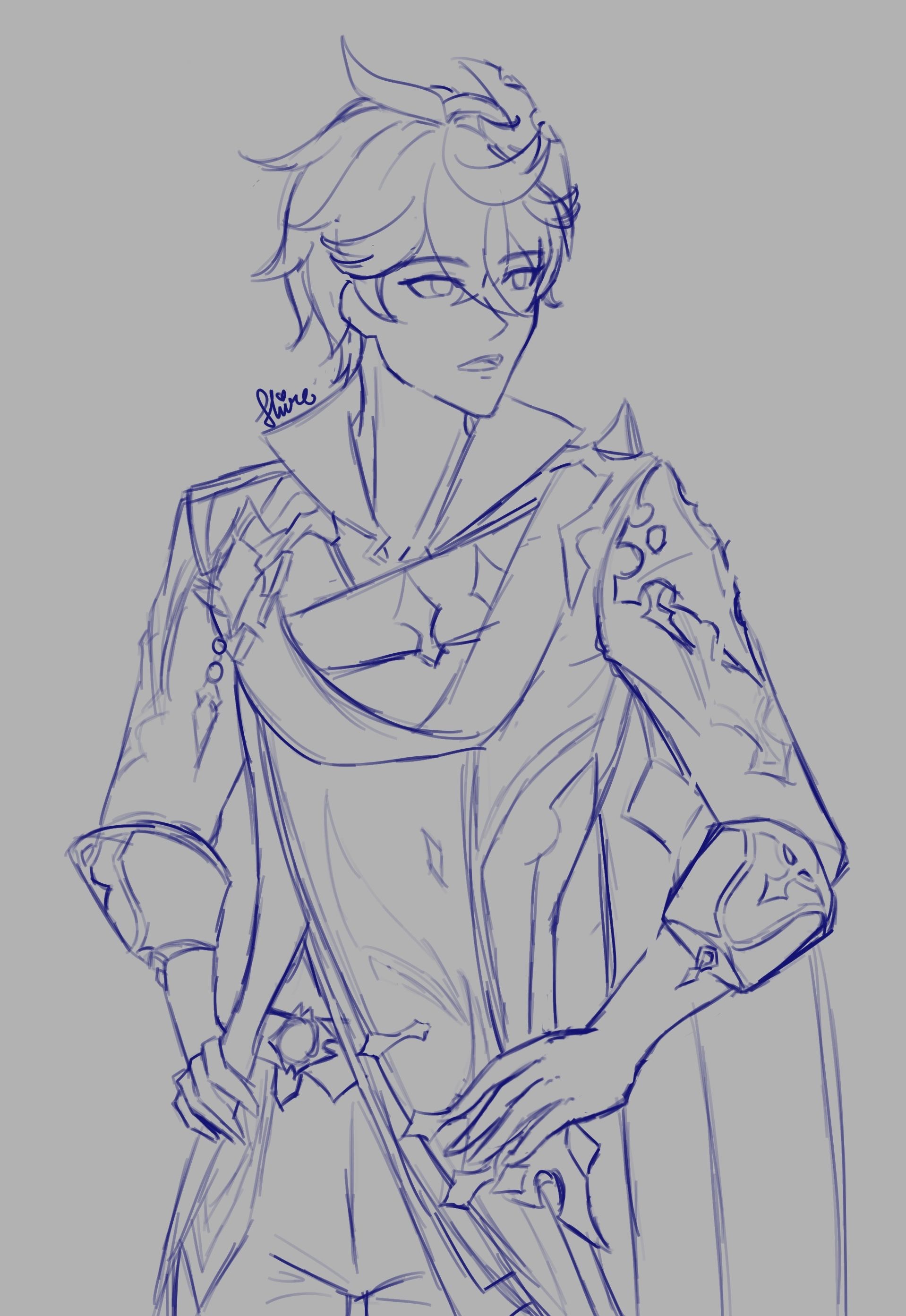 Childe doodle Genshin Impact | HoYoLAB