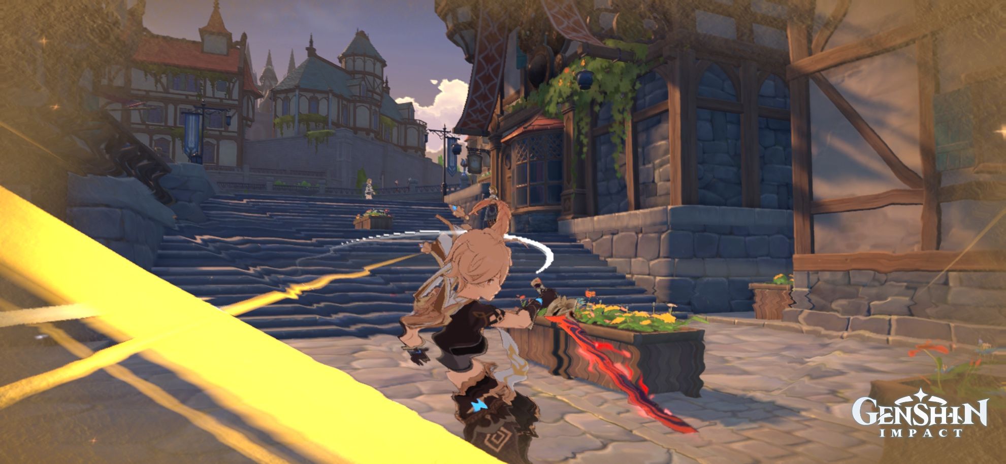 Aether honing his skills after replacing the Dull Blade Genshin Impact ...