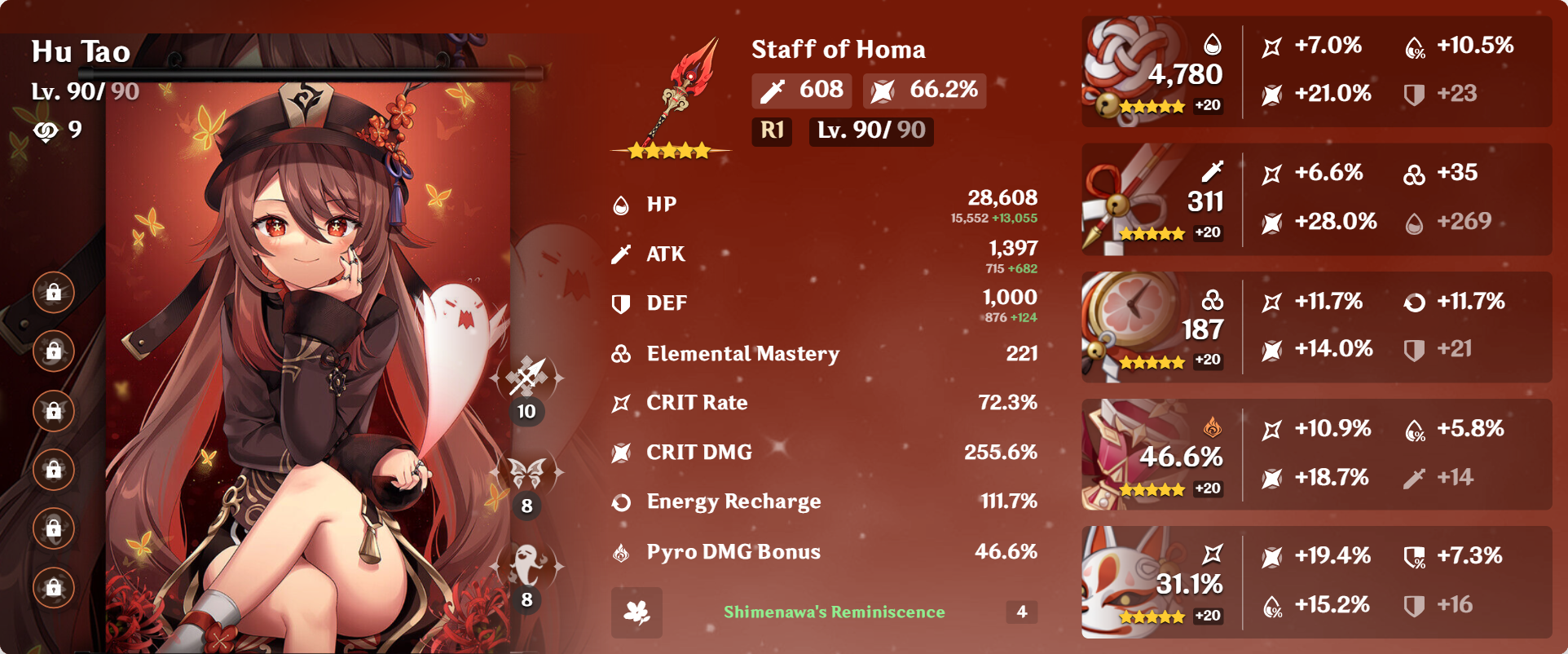 Rate my Hu Tao build Genshin Impact | HoYoLAB