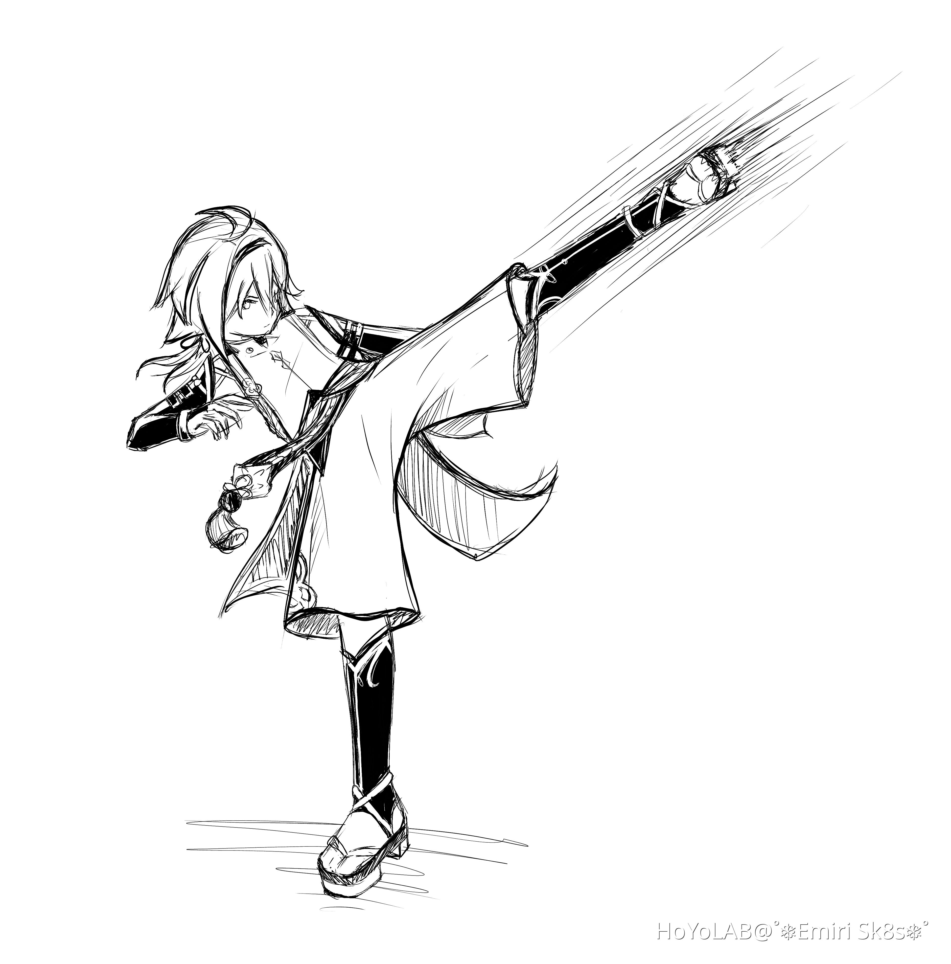Heizou Side Kick Sketch! Genshin Impact | HoYoLAB