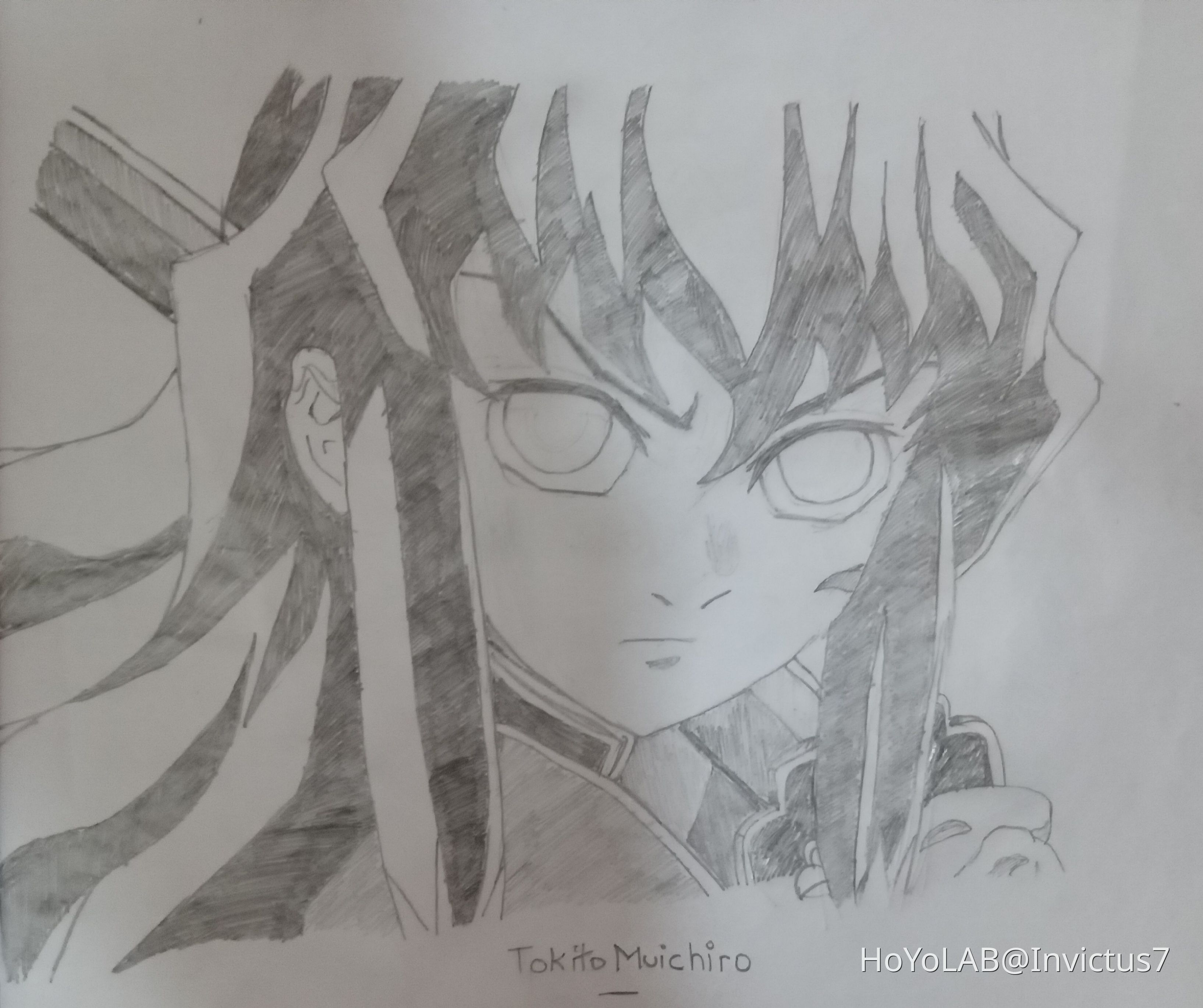 so I drew muichiro from demon slayer... Genshin Impact | HoYoLAB