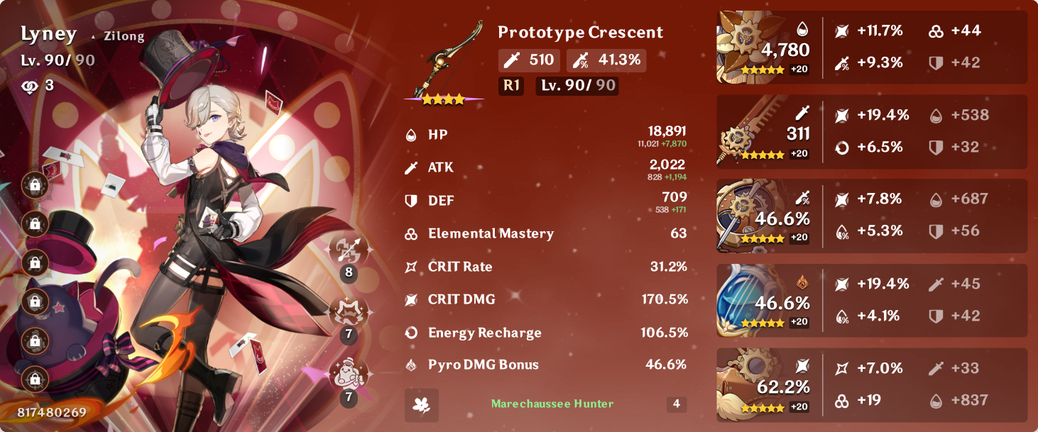 Lyney Build Genshin Impact | HoYoLAB