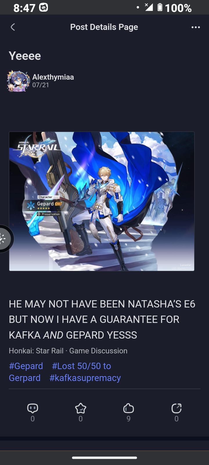 Guess who got Natasha's e6 but no kafka Honkai: Star Rail | HoYoLAB