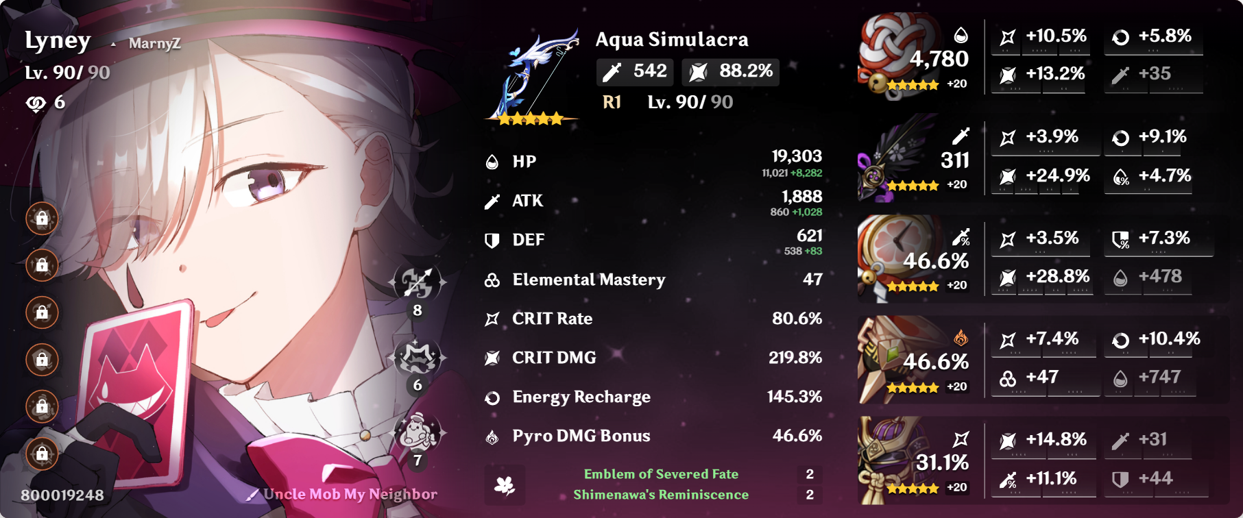 Character Build Showcase #4 - Lyney Genshin Impact | HoYoLAB