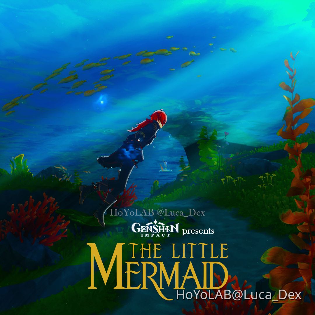 Diluc as The Little Mermaid Genshin Impact | HoYoLAB