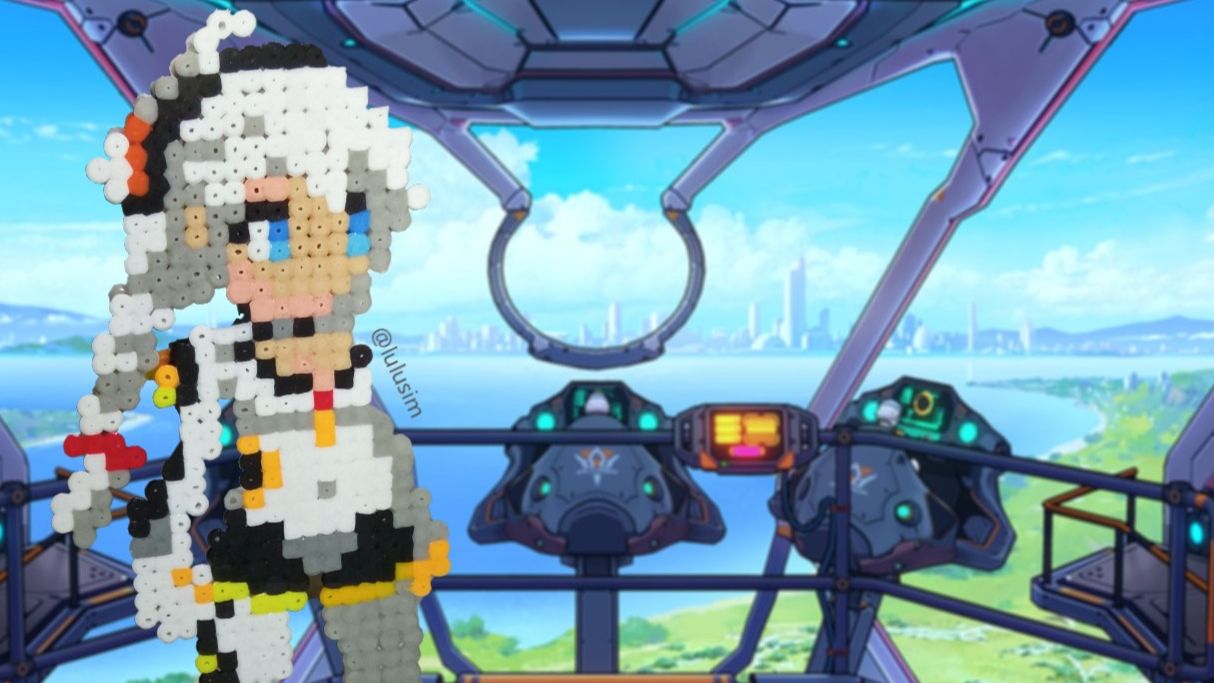 Fuse Bead Art: White Comet - Kiana Kaslana Honkai Impact 3rd | HoYoLAB