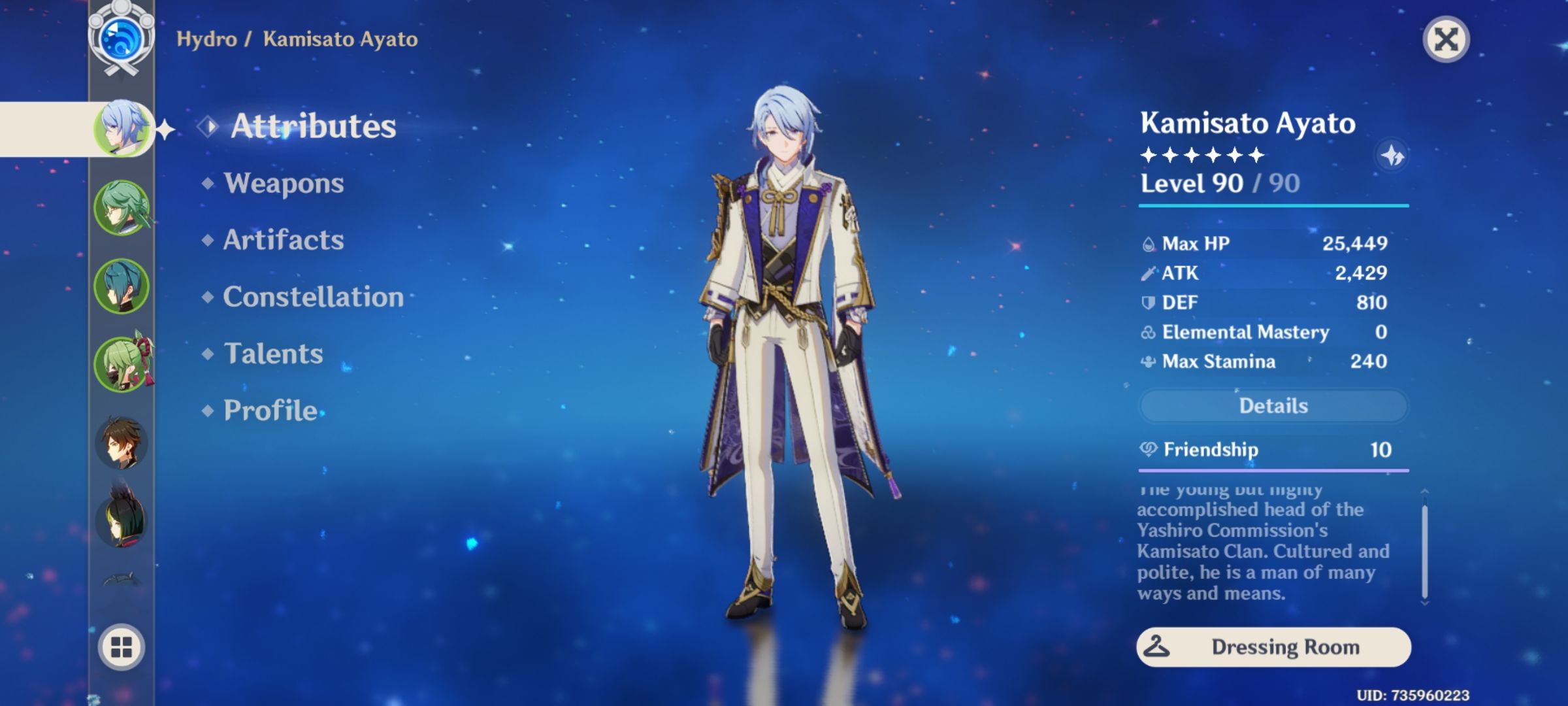 Here's my Ayato build :) Genshin Impact | HoYoLAB