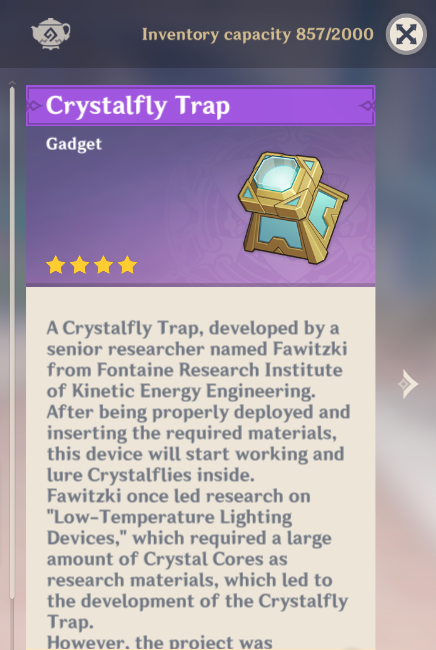 Safe to say I'm never using this Crystalfly Fontaine Trap ever again ...