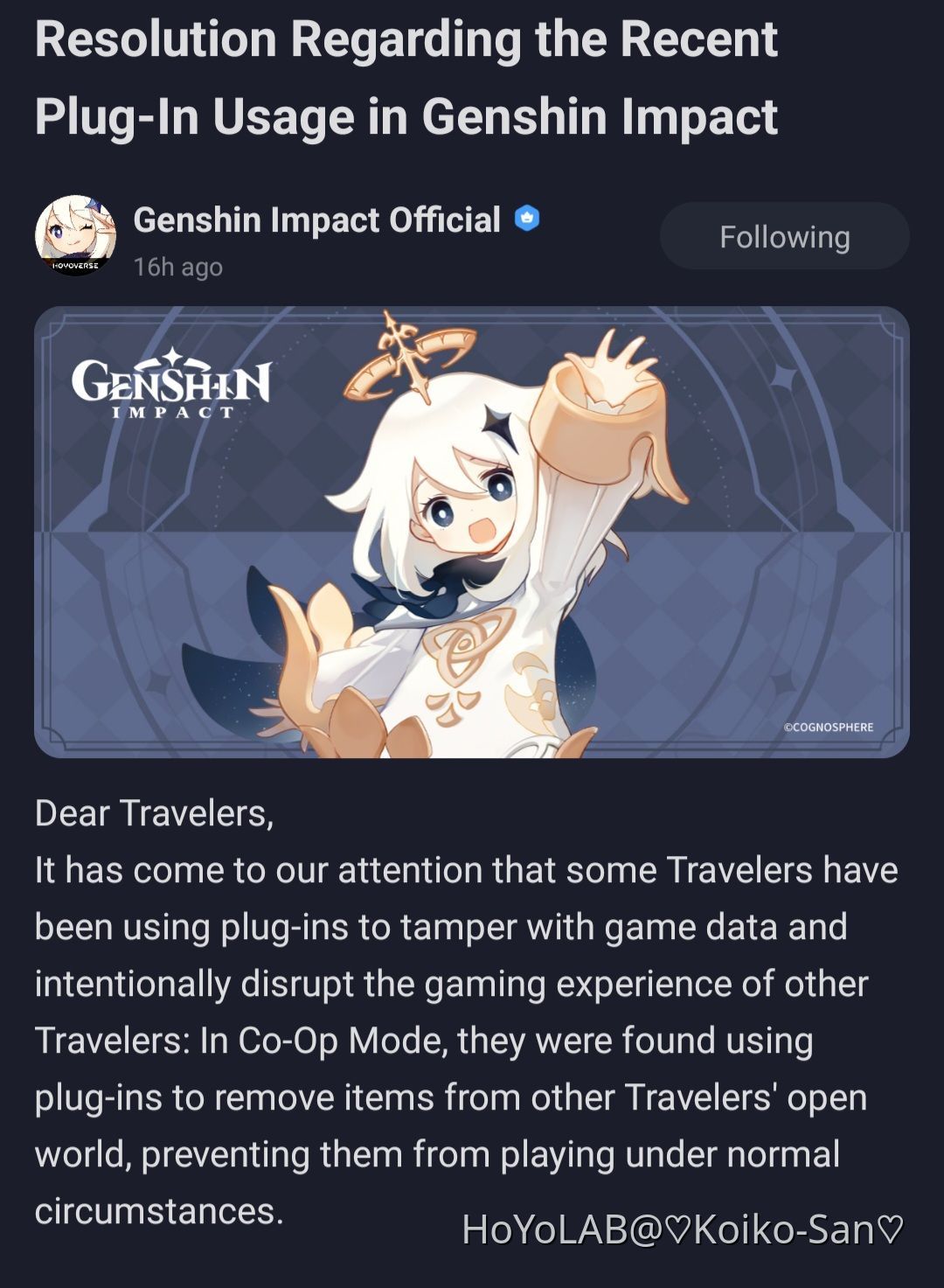 Kaveh bug fixed!! Genshin Impact | HoYoLAB