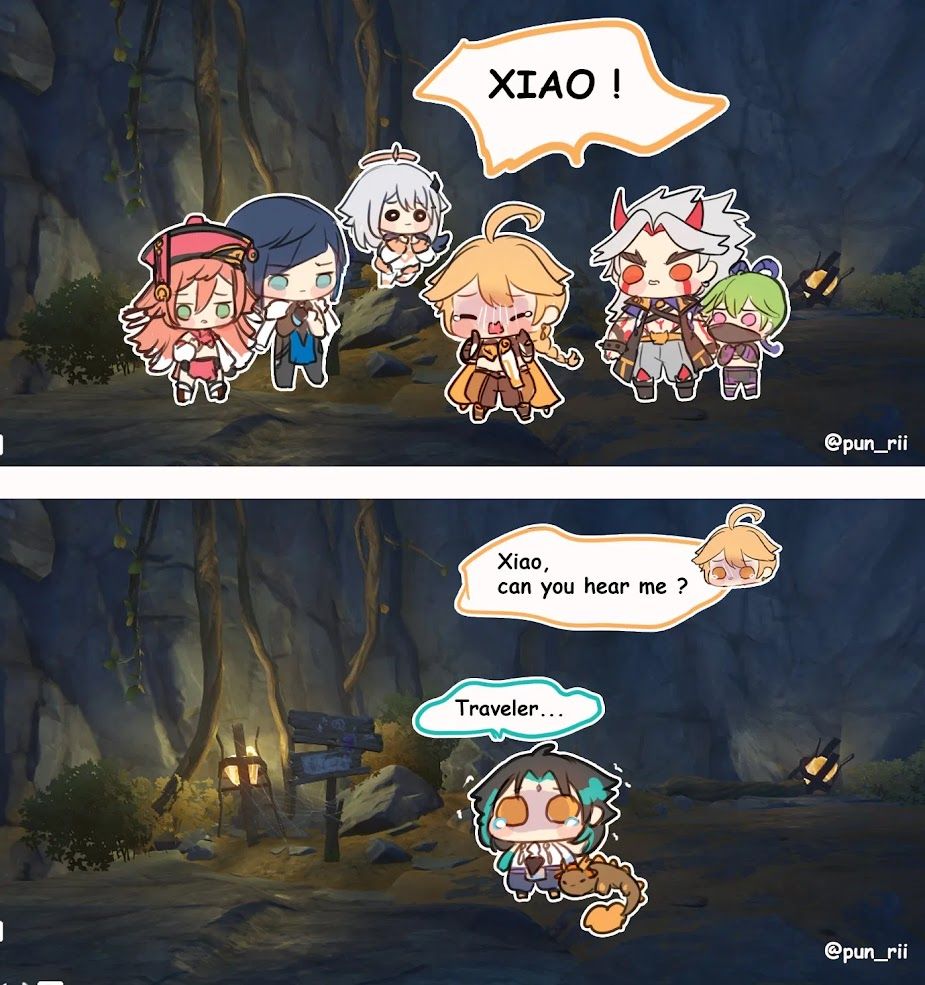 Dad is still here! Xiao comic Genshin Impact | HoYoLAB