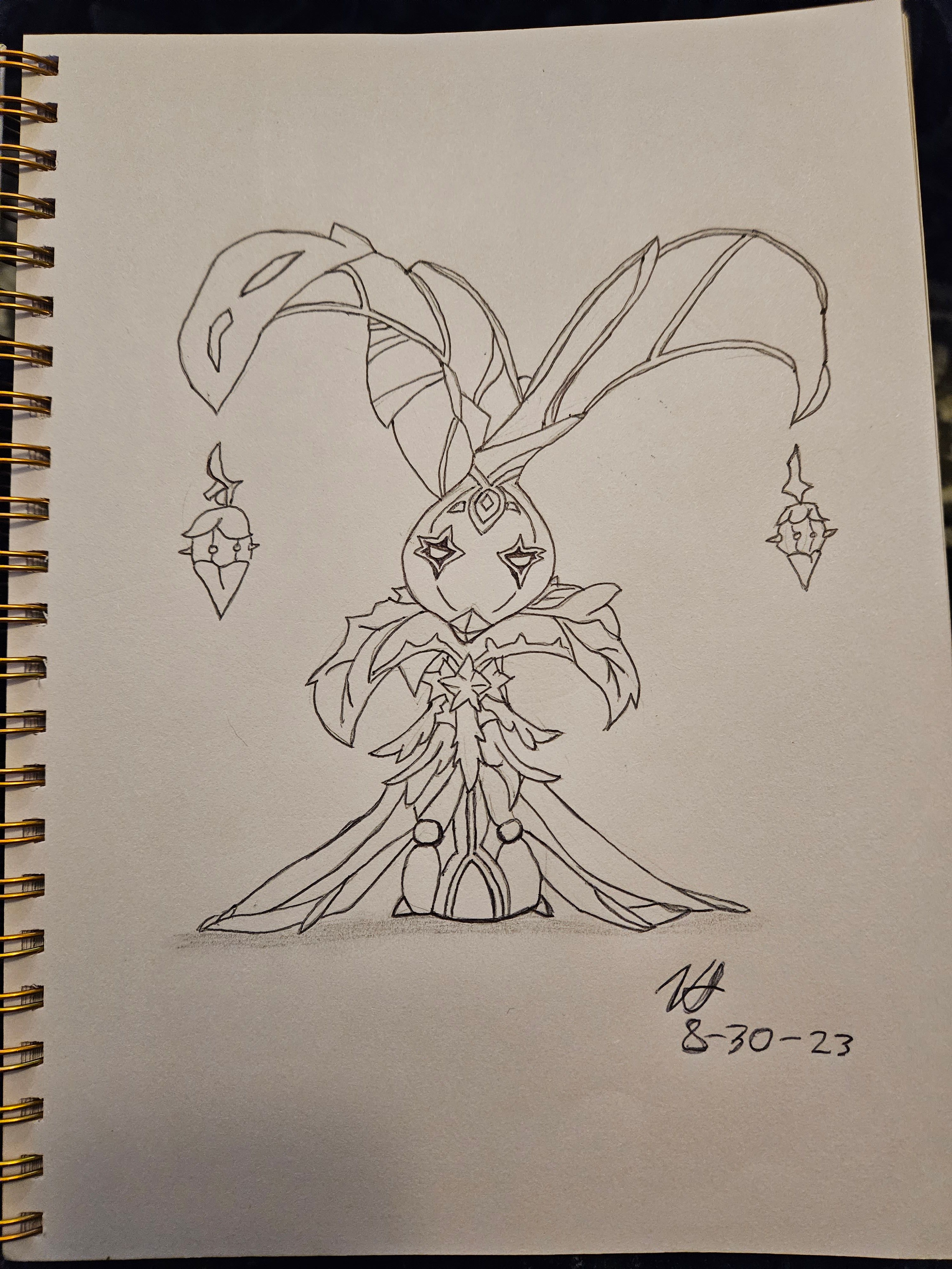 Whopperflower drawing in progress Genshin Impact | HoYoLAB