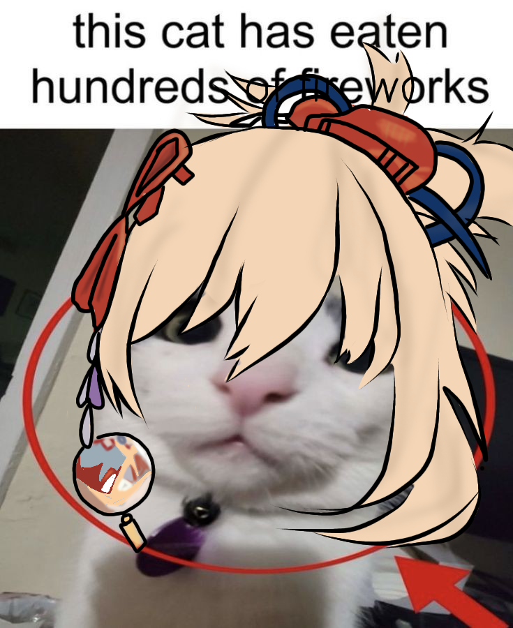 Day 1 of drawing Genshin characters as cat memes Genshin Impact | HoYoLAB