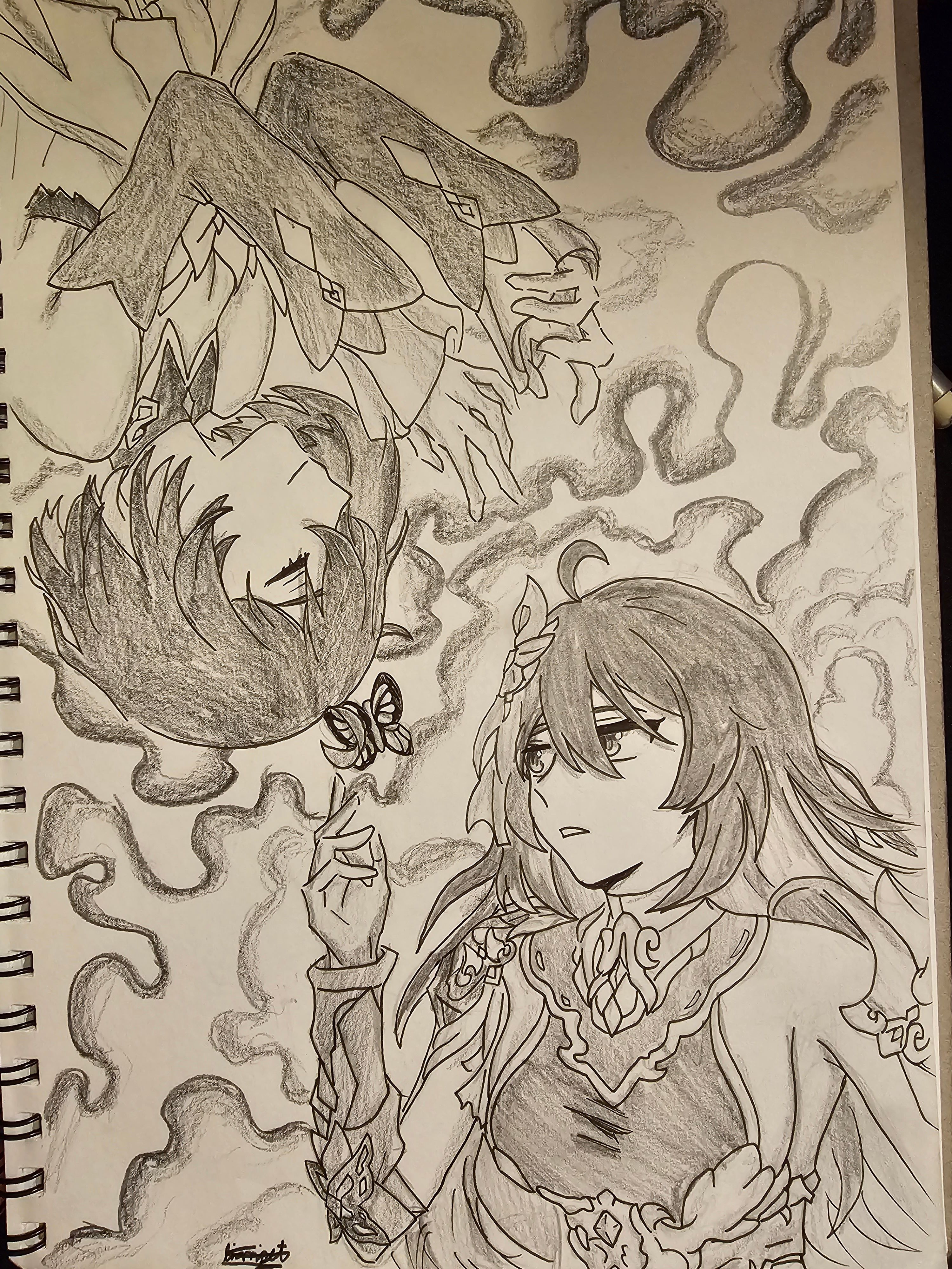 seele traditional fan art drawing Honkai Impact 3rd | HoYoLAB