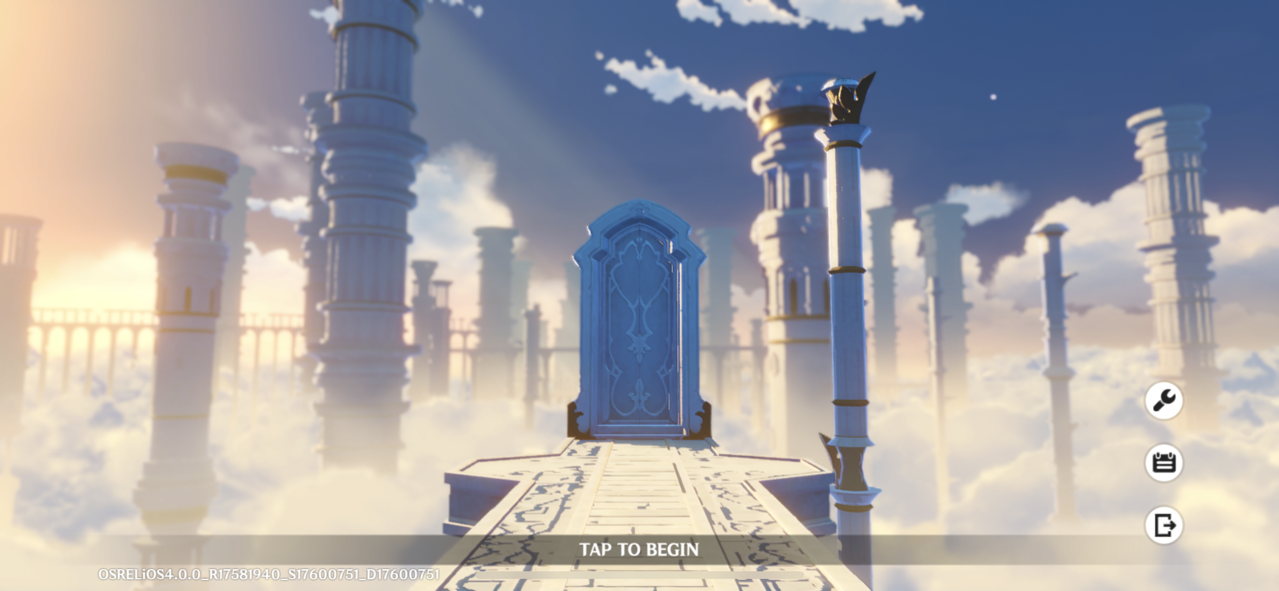 pretty menu screen that I rarely witness because of my sleep schedule ...