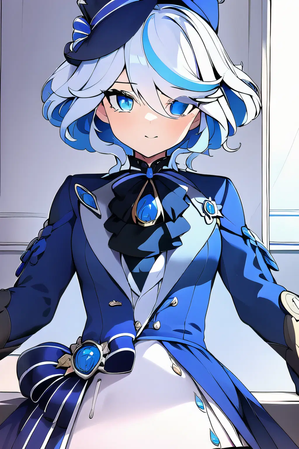 I asked Ai to draw Lady Furina (bonus chibi Furina) Genshin Impact ...