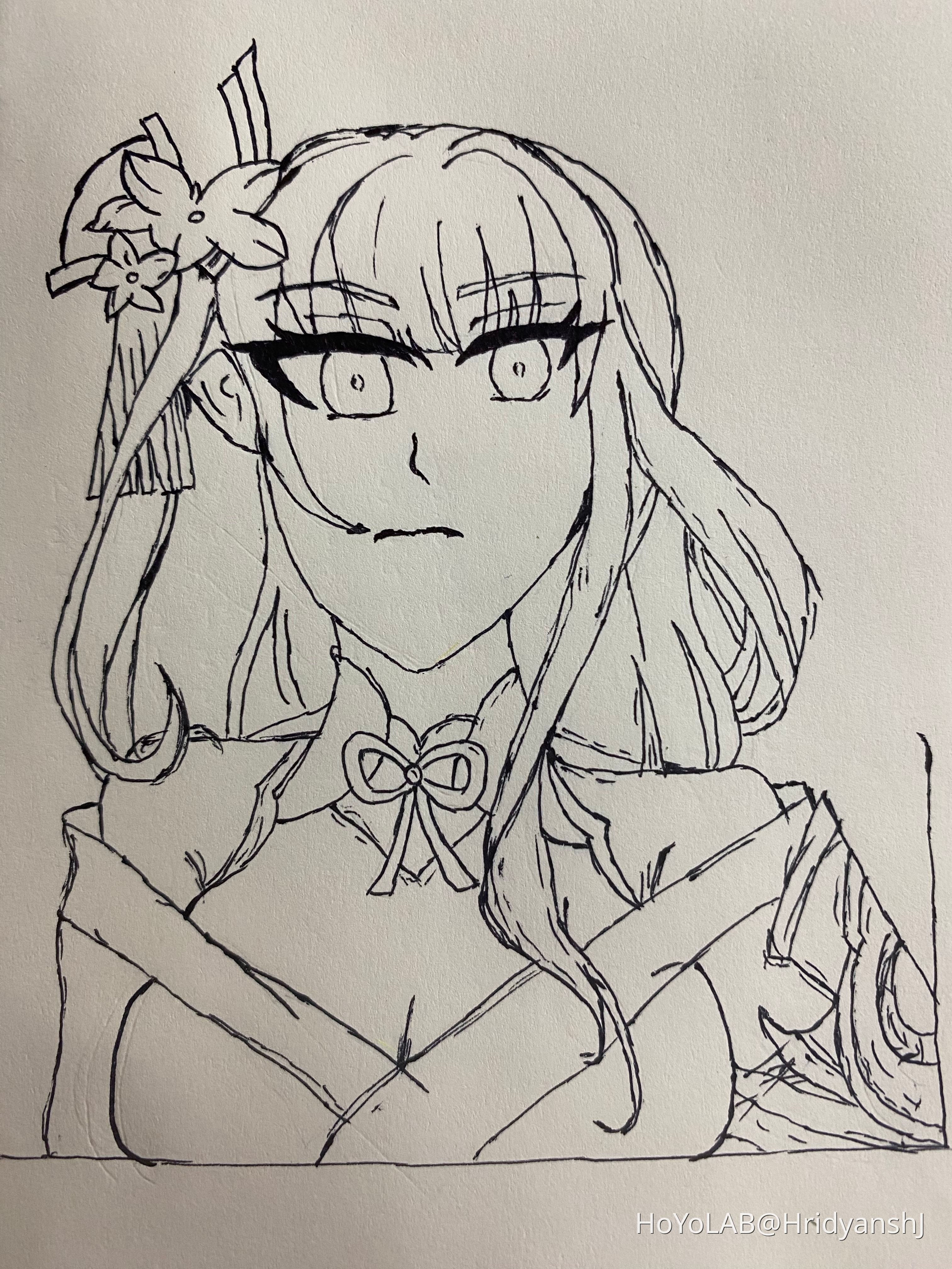 Raiden sketch (Original) Genshin Impact | HoYoLAB