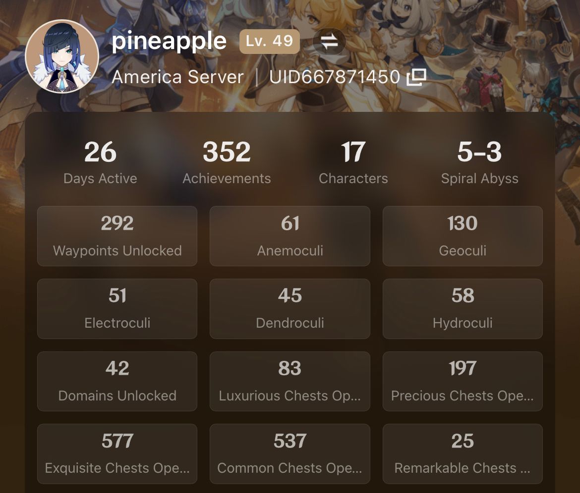 little account check Genshin Impact | HoYoLAB