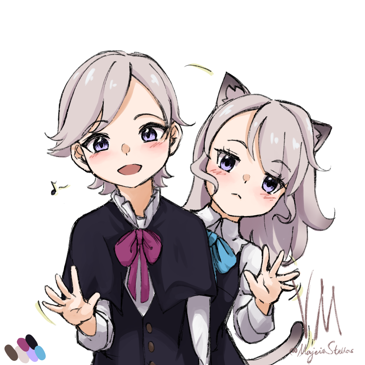 Child Lyney and Lynette (colored) Genshin Impact | HoYoLAB