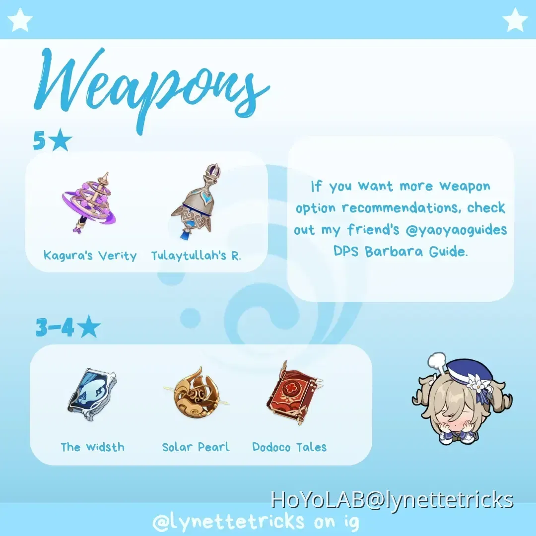 DPS Barbara Build Guide Genshin Impact | HoYoLAB