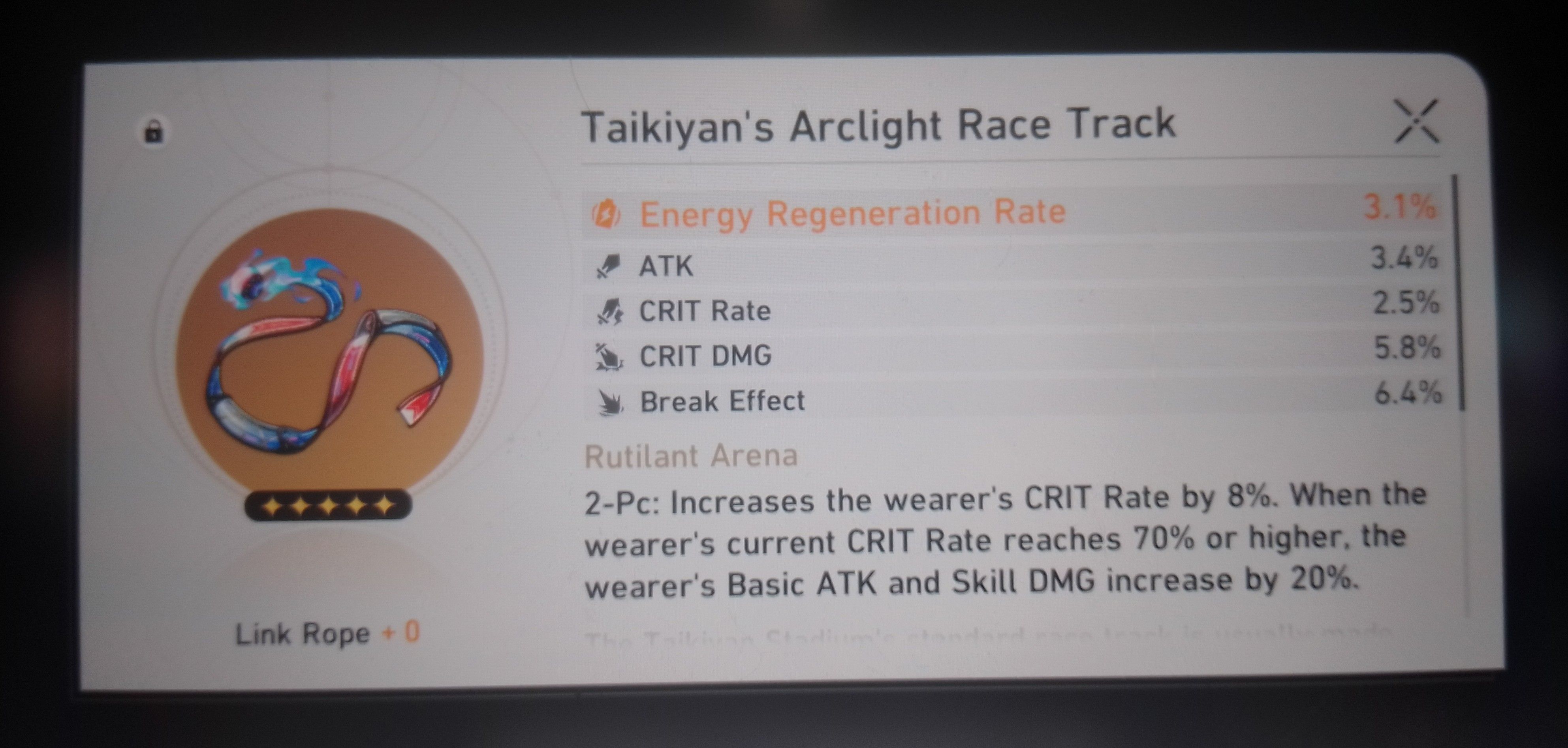 Beautiful, BEAUTIFUL relic that rolled into crit only 2 times >