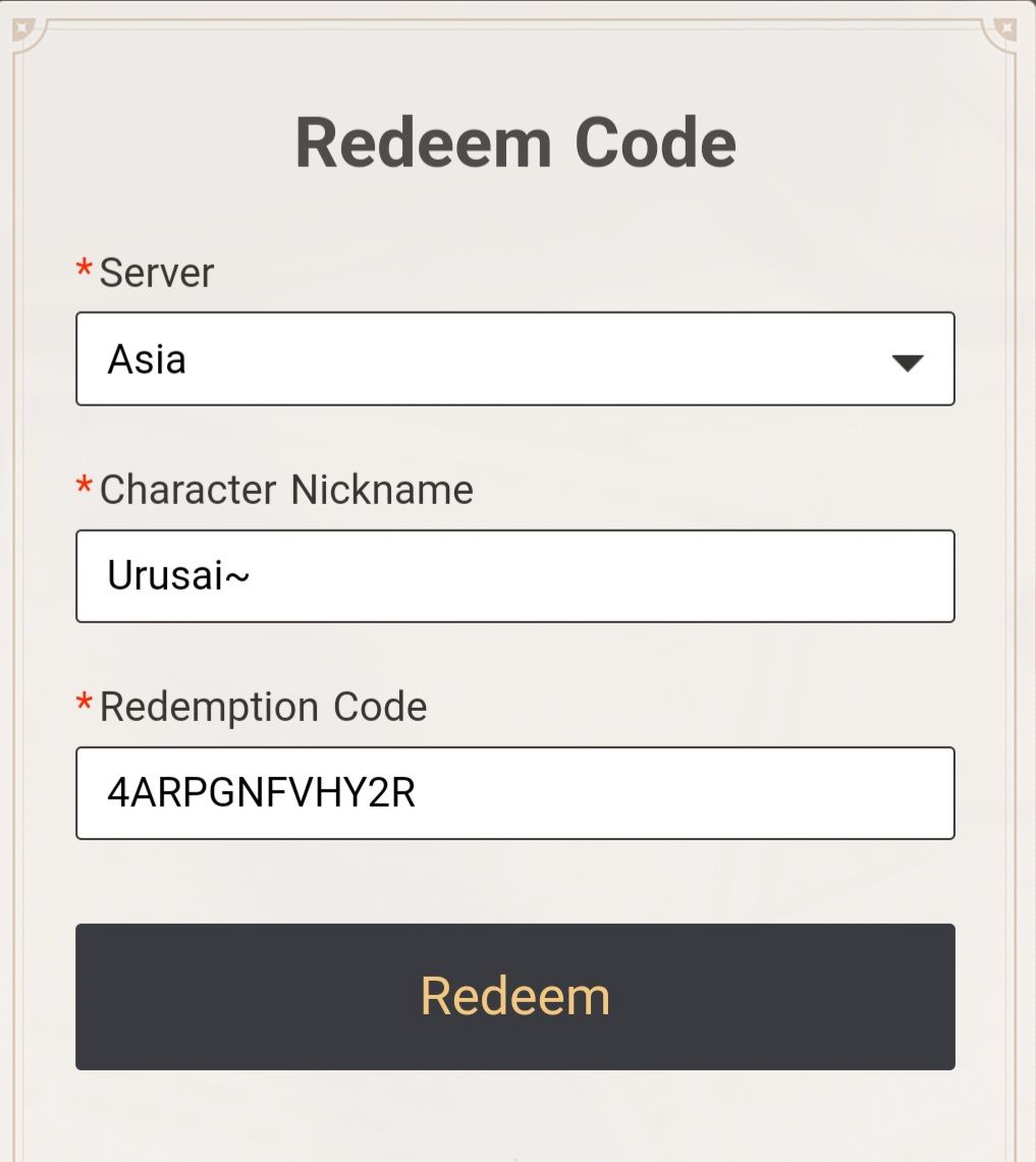 free redeem code Genshin Impact | HoYoLAB