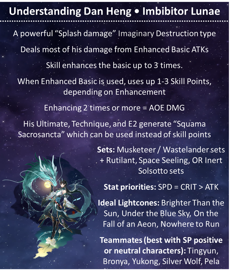 Dan Heng • Imbibitor Lunae all-in-one guide! Basics, build, and ...