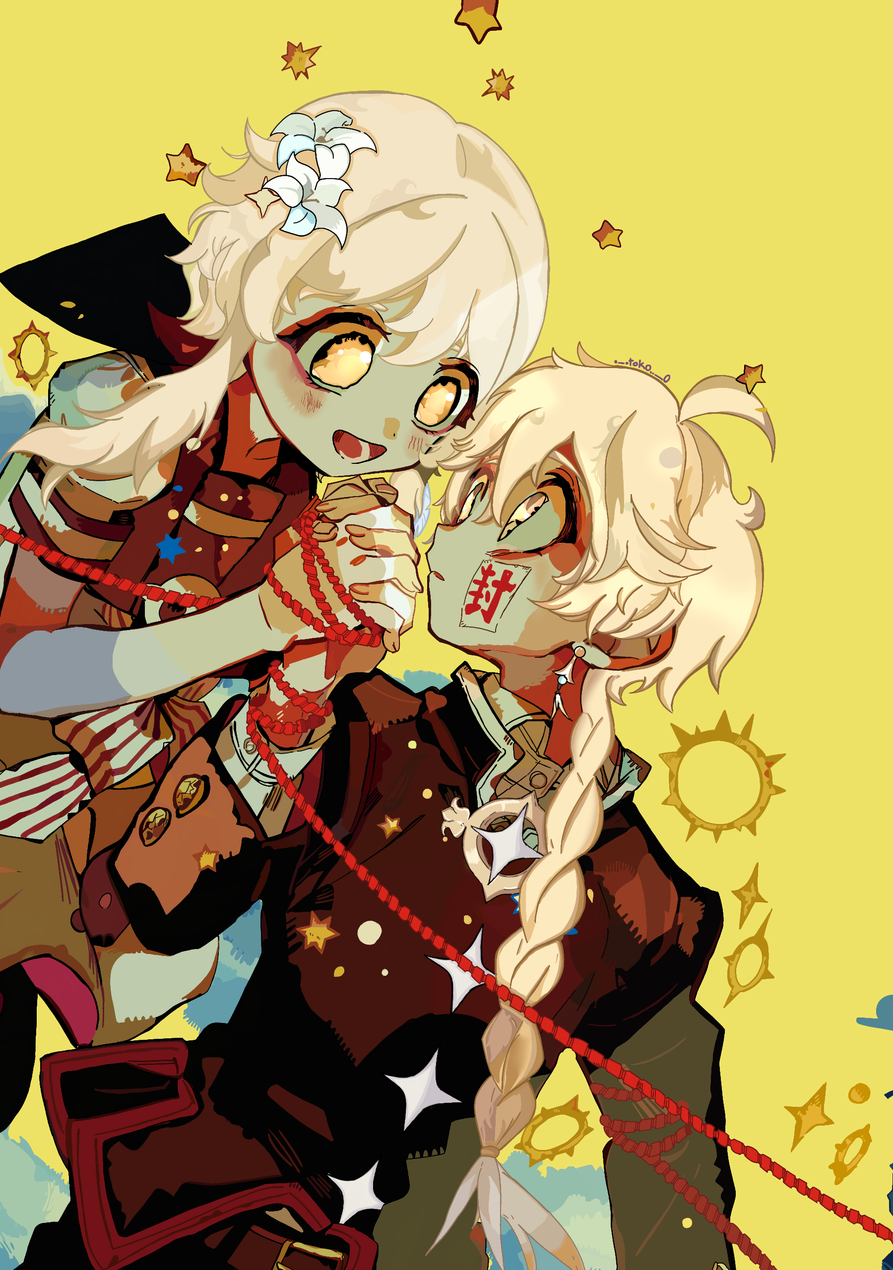 Aether and lumine in the Tbhk art style Genshin Impact | HoYoLAB