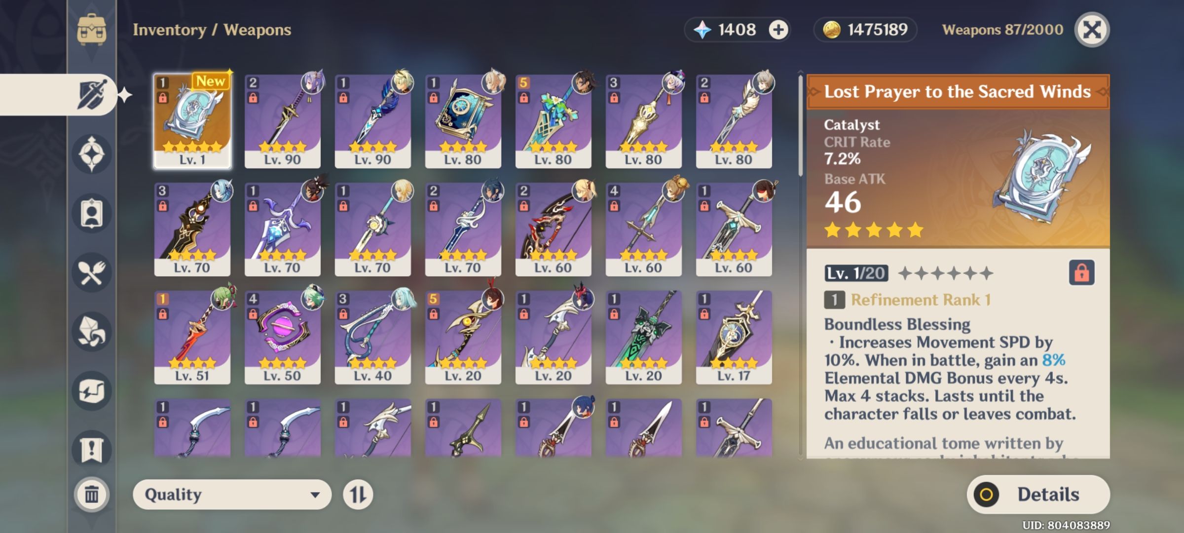 My first 5 star weapon Genshin Impact | HoYoLAB