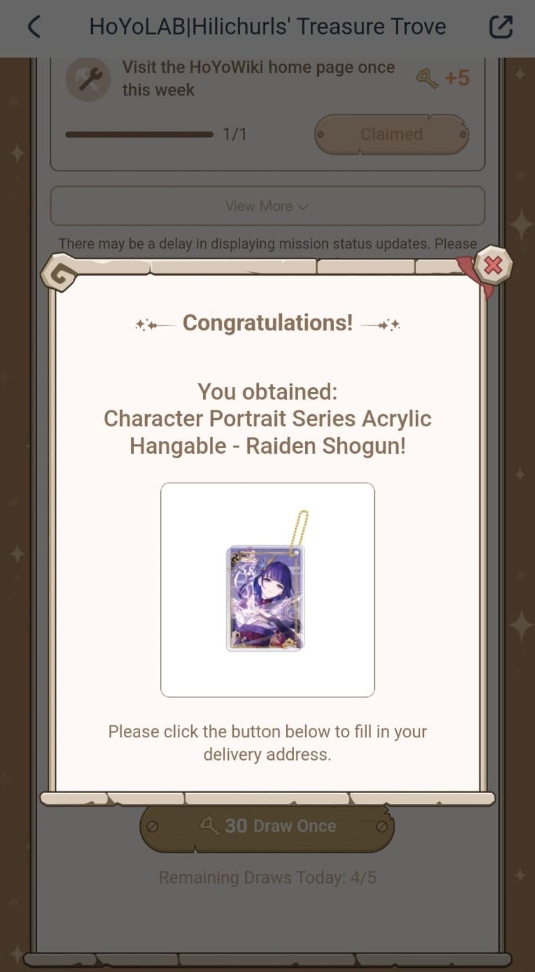 Thanks miHoYo Genshin Impact | HoYoLAB