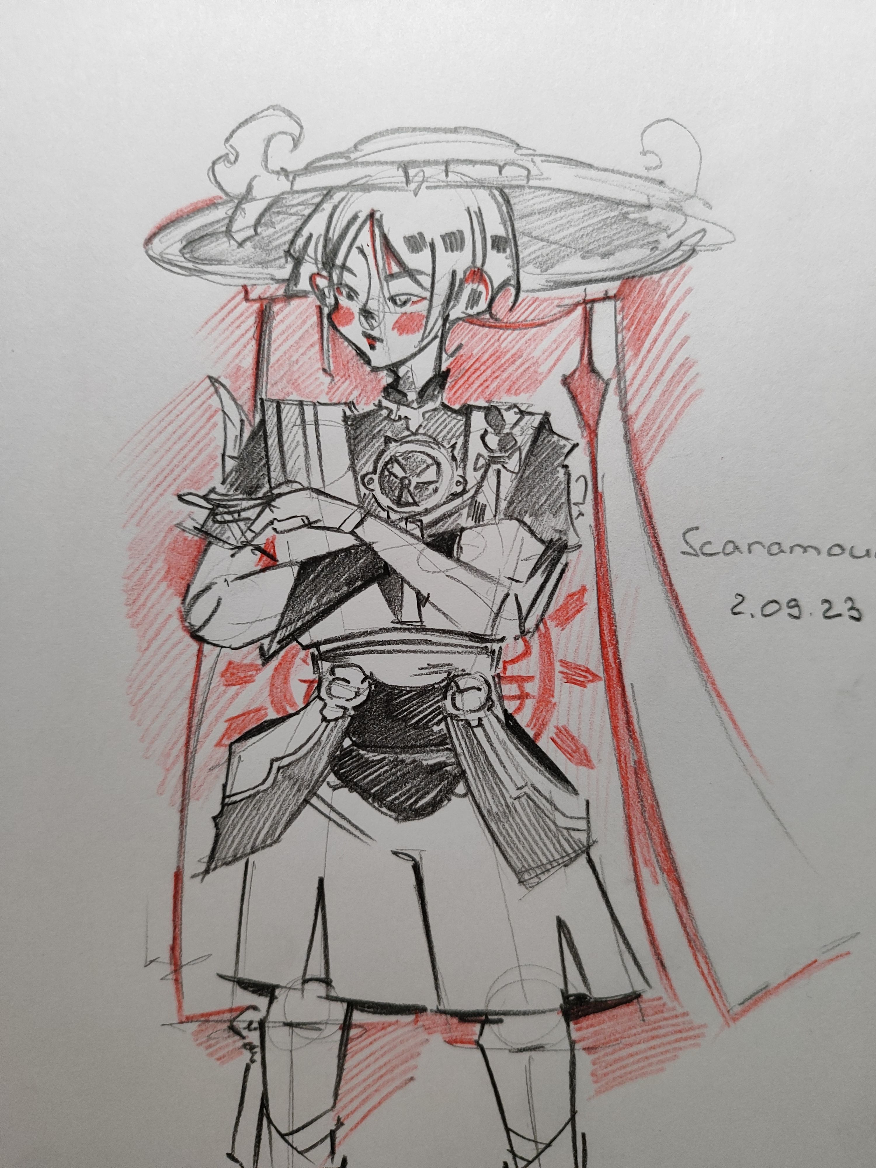 Scaramouche sketch Genshin Impact | HoYoLAB