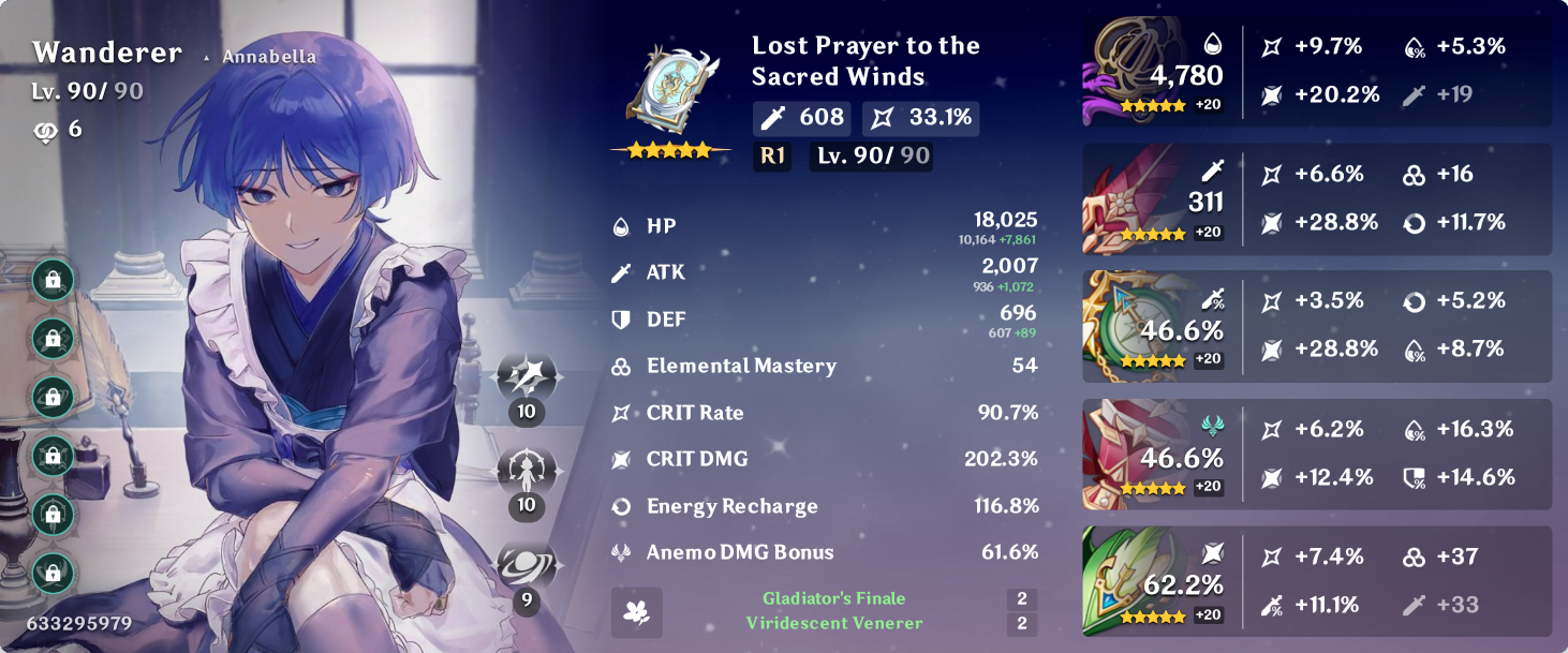 Wanderer build Genshin Impact | HoYoLAB