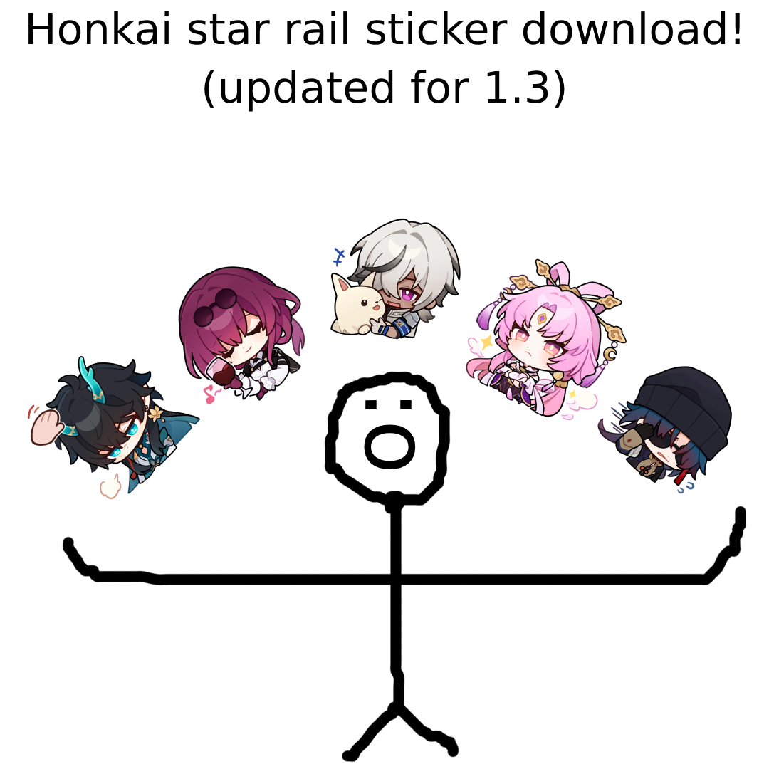 Honkai star rail sticker downloads (updated for 1.3) Honkai: Star Rail ...