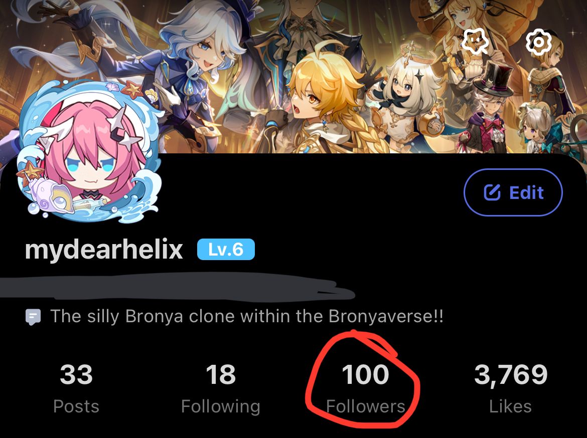 100 FOLLOWERS!!! | HoYoLAB