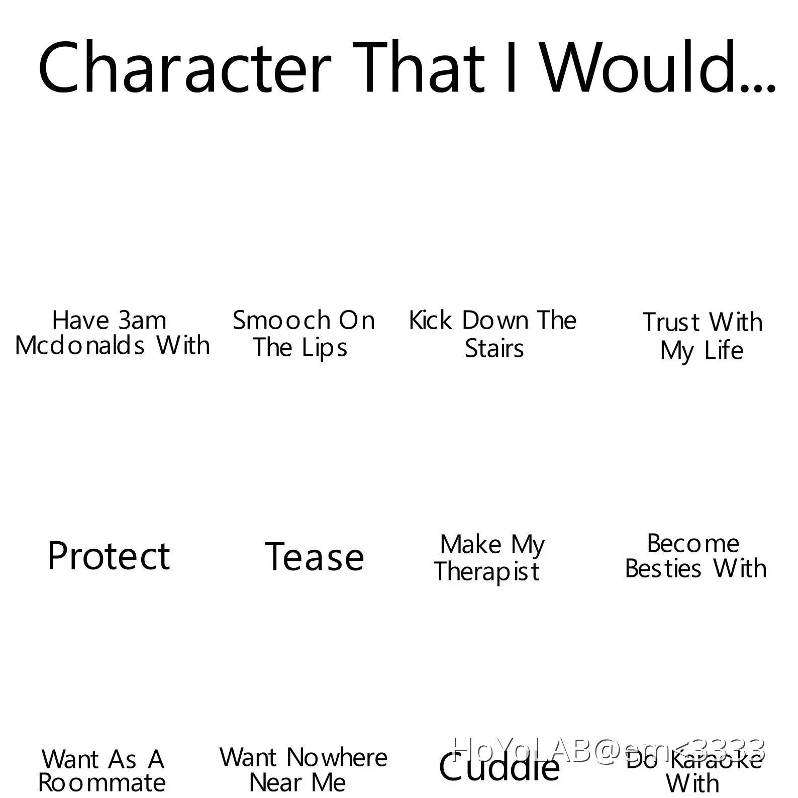 character that I would.... | HoYoLAB