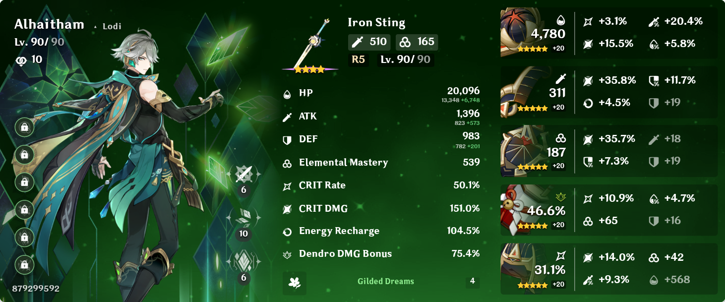 My build (f2p) Genshin Impact | HoYoLAB