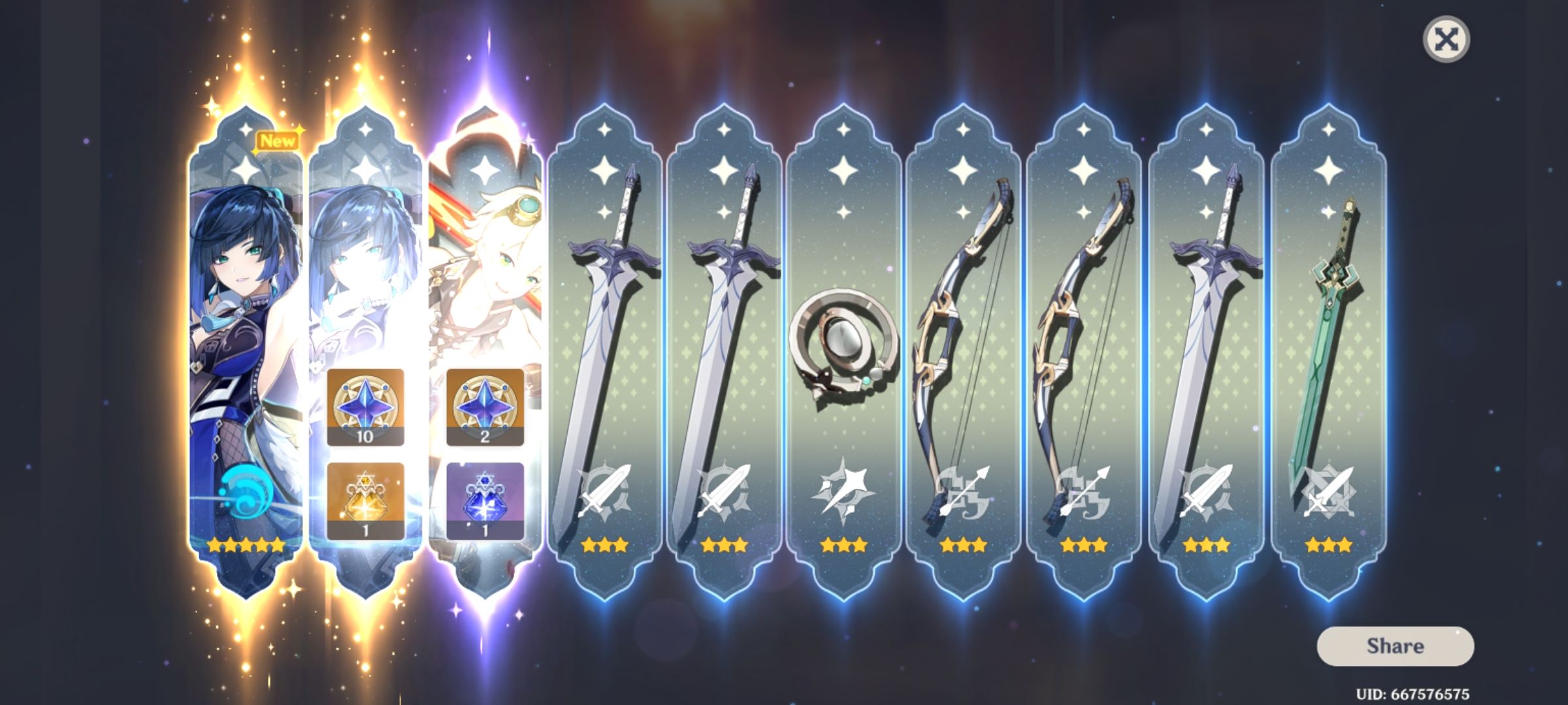 Guaranteed and won a 50/50 on the Yelan banner🏹🎲💙 Genshin Impact | HoYoLAB