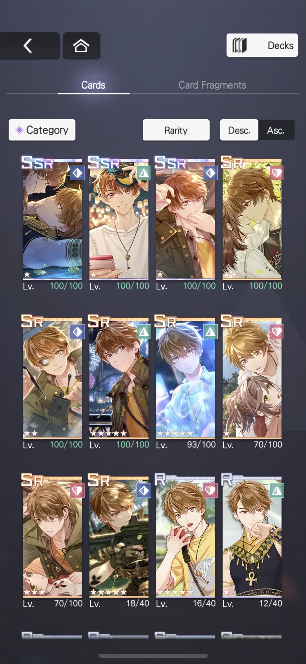 All of my Luke cards Tears of Themis | HoYoLAB