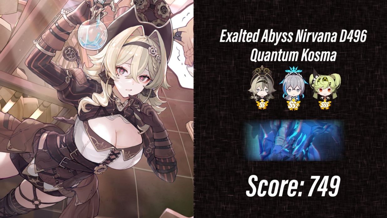 EX Abyss Nirvana - Quantum Kosma D496 (749 Pts) HC (SS0)/HoTr (SS2)/CN (SSS) Honkai Impact 3rd ...