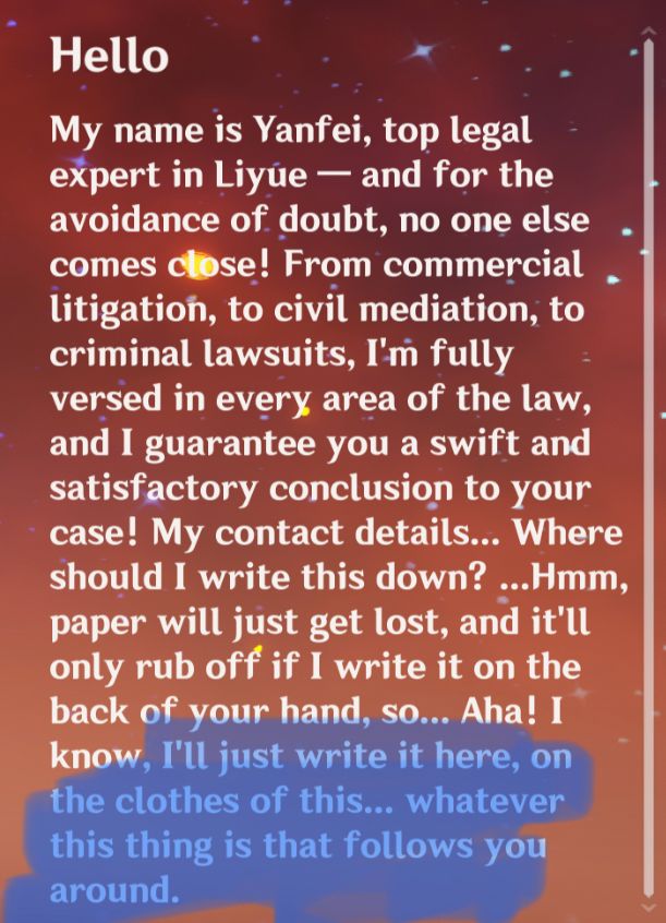 yanfei is gonna write on paimon? Genshin Impact | HoYoLAB