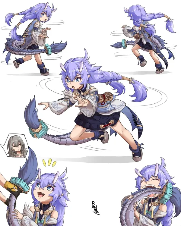 Don't you ever let's bailu catches her own tail. Honkai: Star Rail ...
