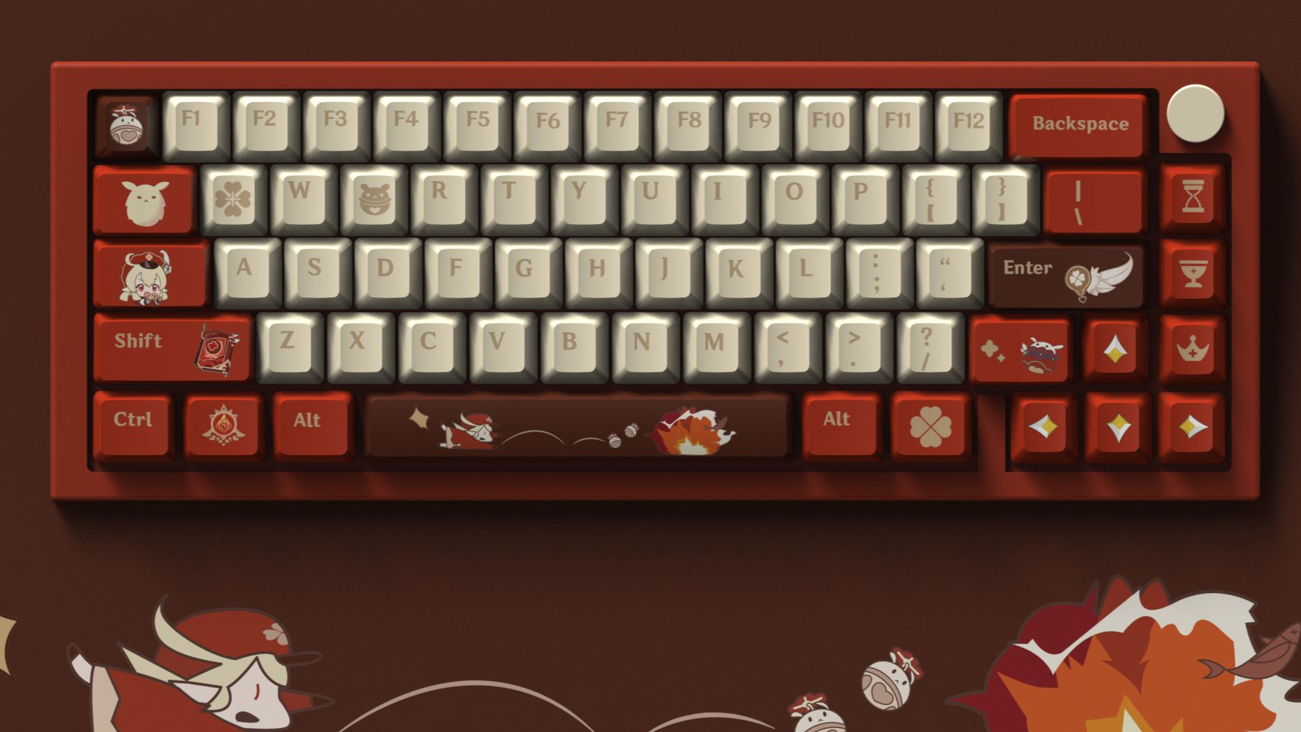 BOOM BOOM Klee Keycaps PBT Custom Keycaps Genshin Impact | HoYoLAB