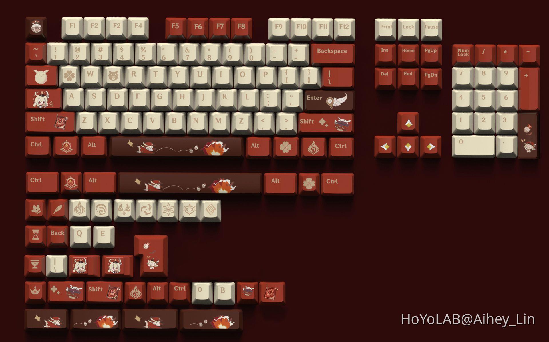 BOOM BOOM Klee Keycaps PBT Custom Keycaps Genshin Impact | HoYoLAB