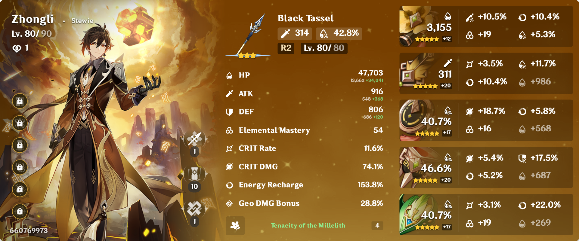 Finally got my Zhongli after month of pre-farming and primo savings ...